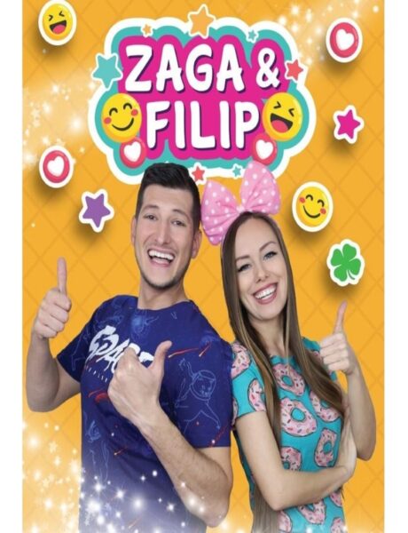 Wafer jestiva pokrivka za tortu 19x29cm Filip i Zaga - Balončić Party Shop